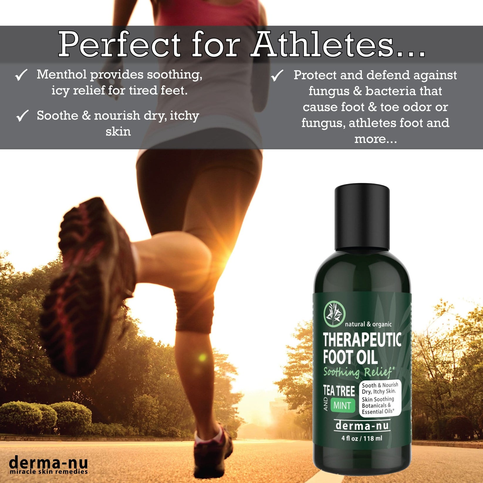Tea Tree & Mint Therapeutic Foot Oil – Derma-Nu